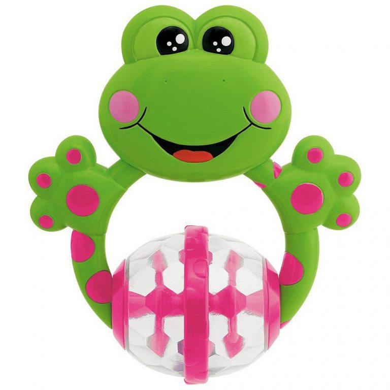 CHICCO FUN TEETHING FROG RATTLE - chicco