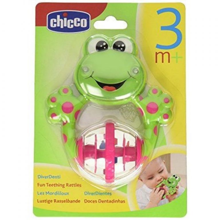 CHICCO FUN TEETHING FROG RATTLE - chicco