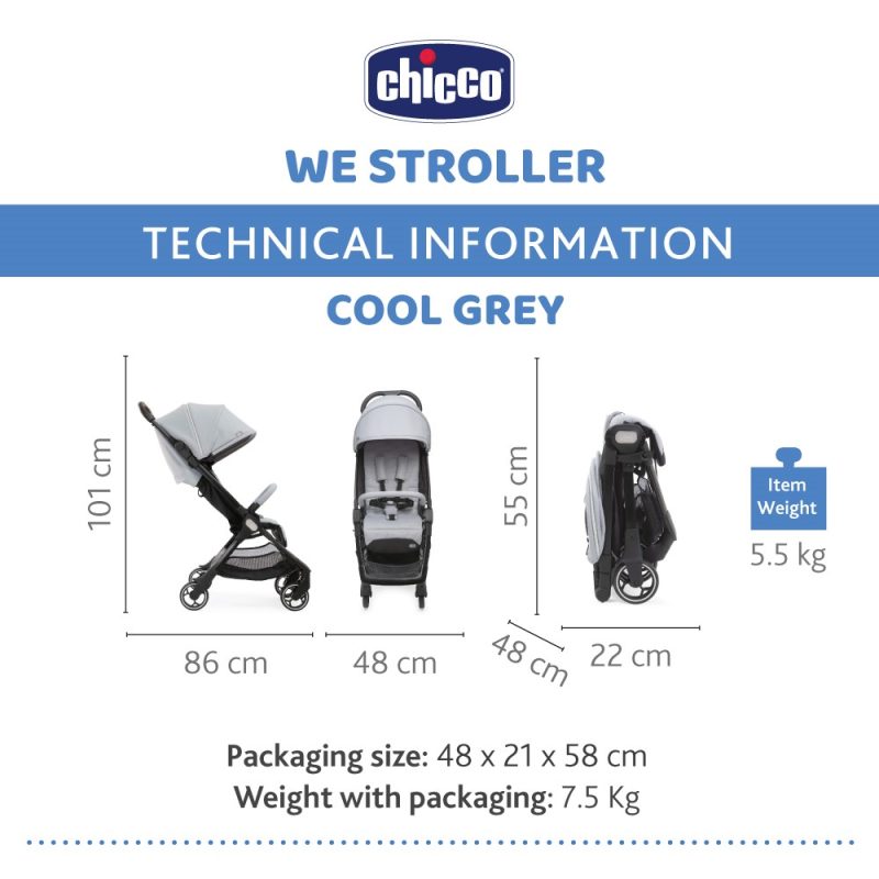CHICCO WE STROLLER-BLACK - chicco