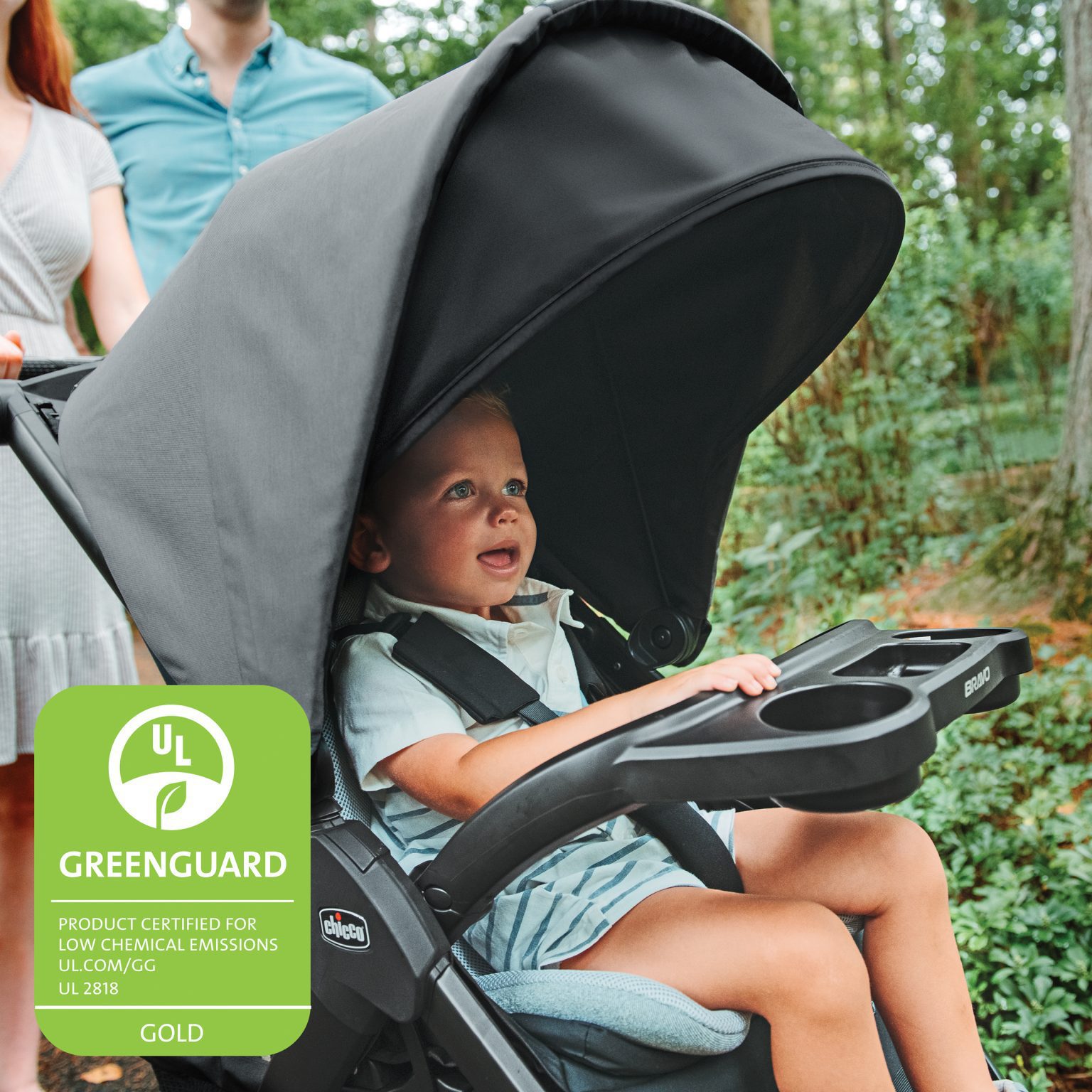 CHICCO BRAVO LE CLEARTEX STROLLER PEWTER รถเข็นเซ็ต - chicco