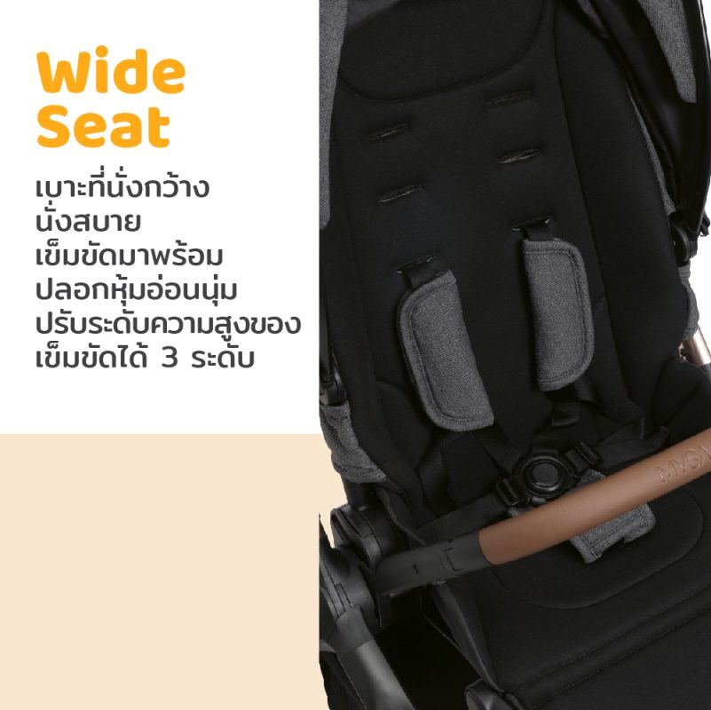 Chicco Mysa Stroller Black Satin รถเข็นเด็ก - chicco