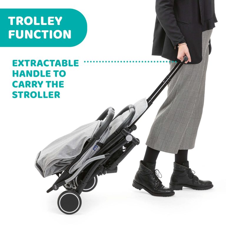 Chicco Trolley Me Stroller-Light Grey รถเข็นเด็กพับง่าย - chicco