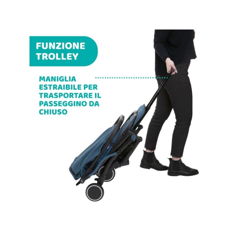 Chicco Trolley Me Stroller-Calypso Blue รถเข็นเด็ก - chicco